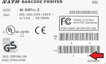 How to find your printer’s name and serial number. – SATO Help Center